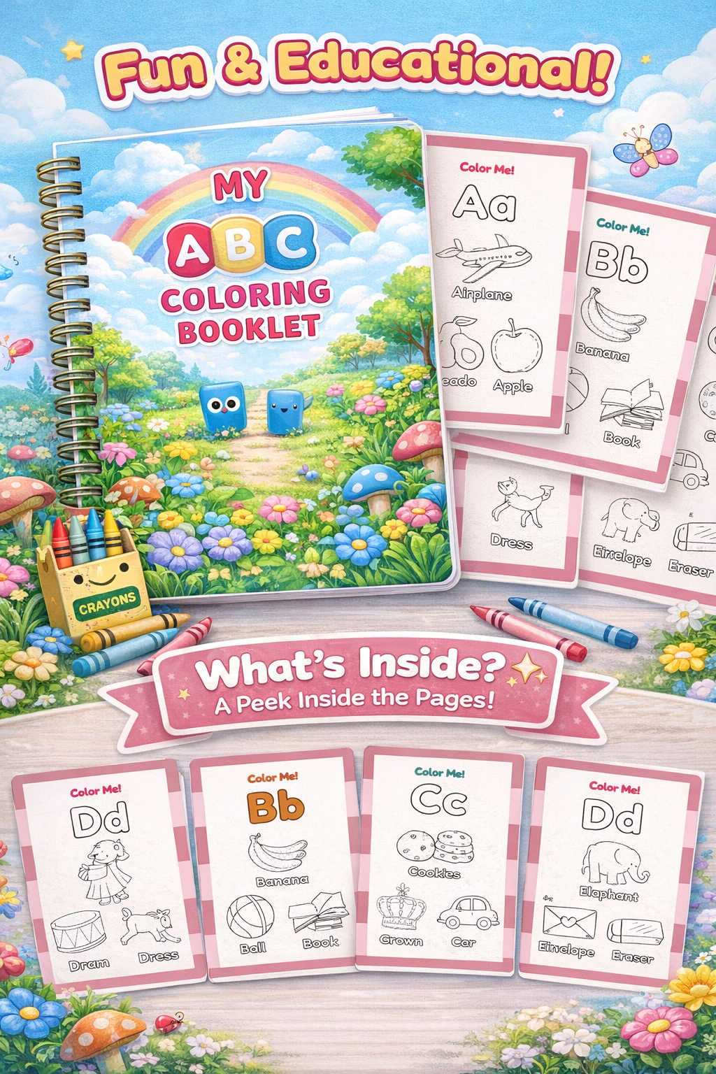 ABC Coloring Booklet - CutCraftStudio
