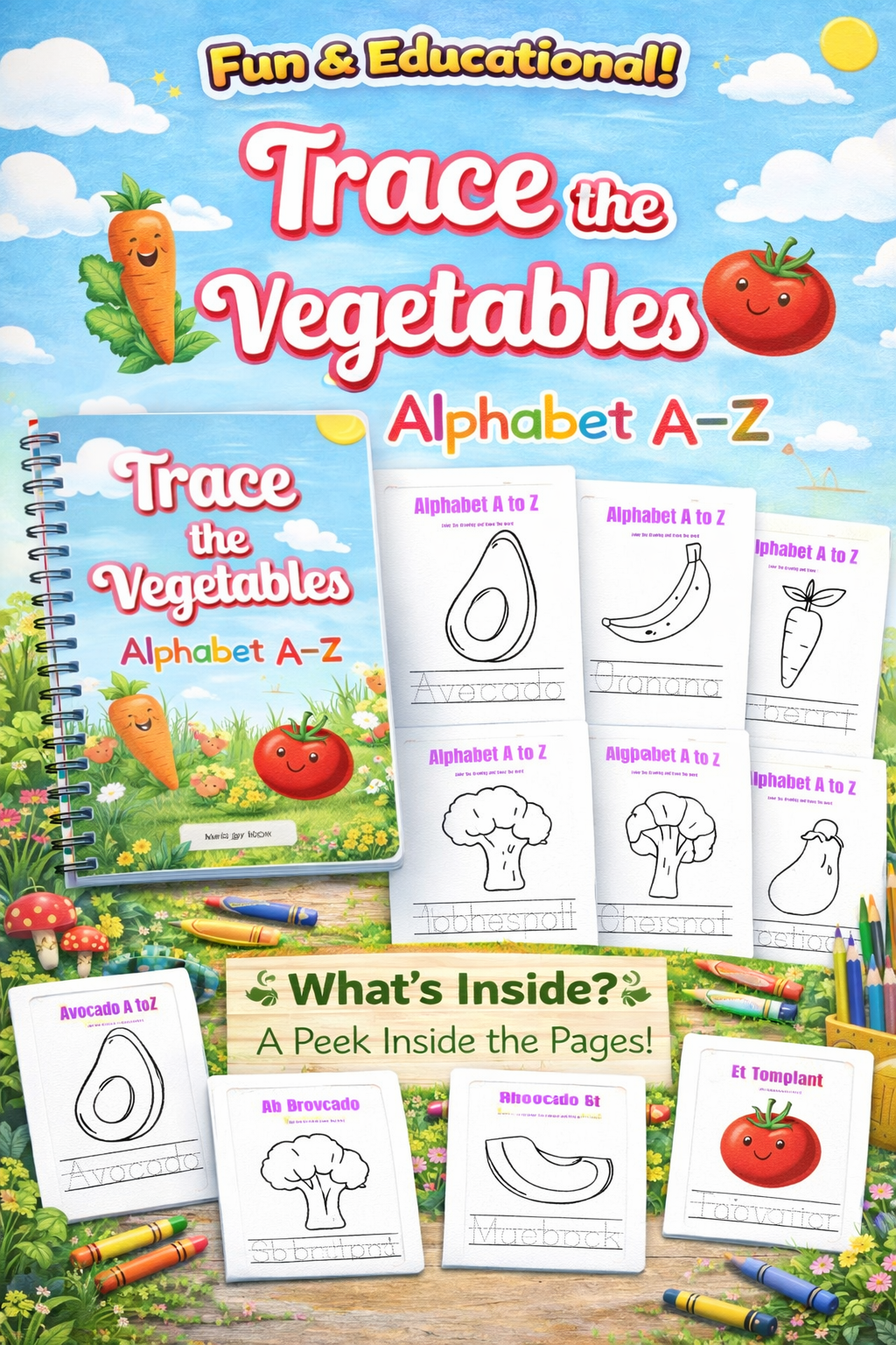 Trace and Coloring Book 2 - CutCraftStudio
