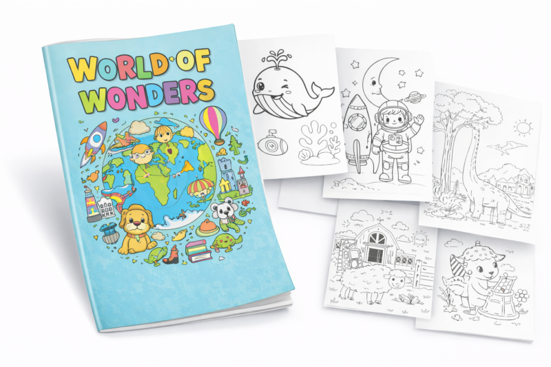 World of Wonders Coloring Book - CutCraftStudio